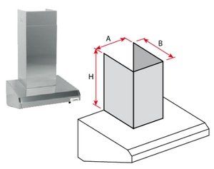 Cheminée cache gaine pour hotte semi - pro - Hottepro